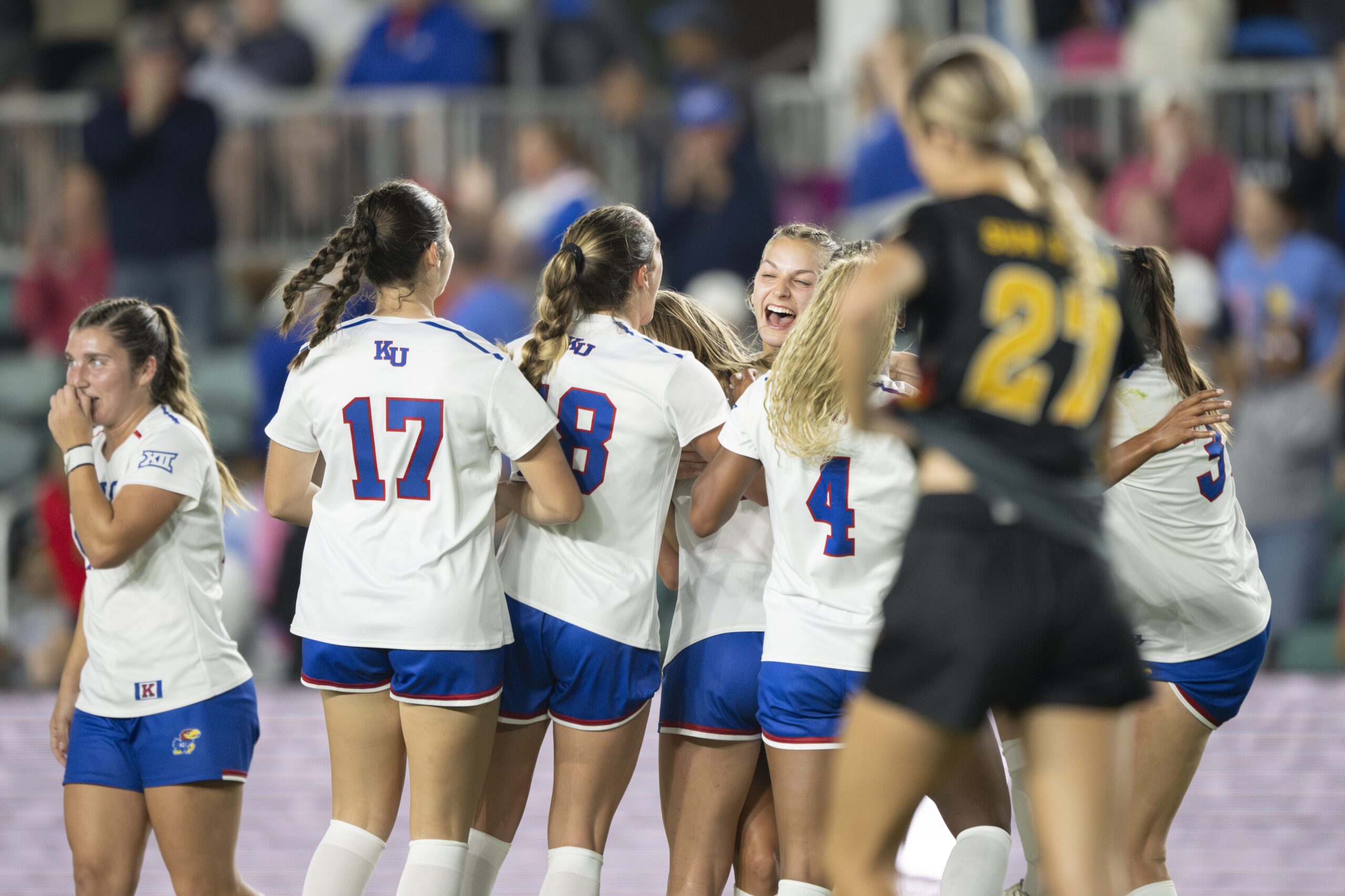 KU soccer holds off ASU to advance in Big 12 tournament | News, Sports ...